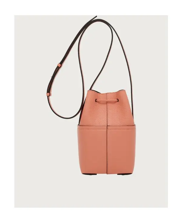 FERRAGAMO Gancini Mini Drawstring Bucket Bag