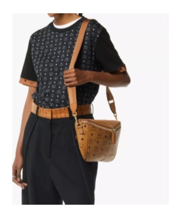 Mcm Small Diamant 3d Crossbody Bag - Cognac Brandy