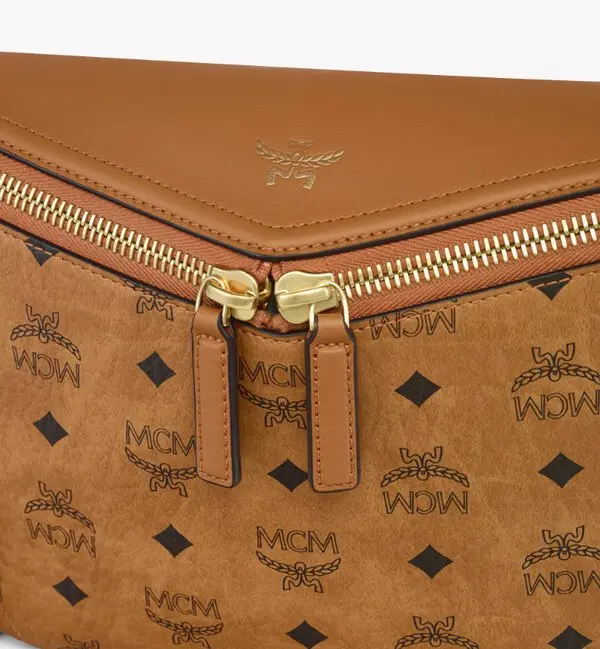Mcm Small Diamant 3d Crossbody Bag - Cognac Brandy