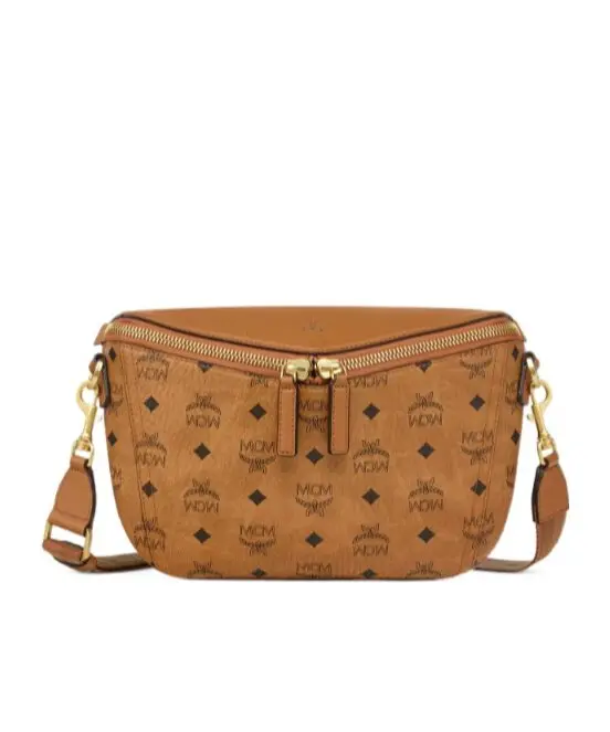 Mcm Small Diamant 3d Crossbody Bag - Of Cognac