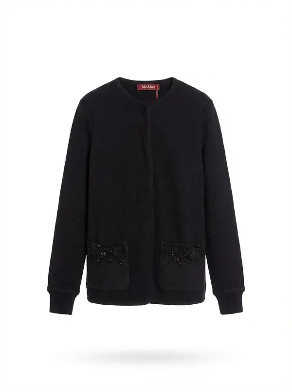 Max Mara Long-sleeved Casual Jacket With Embellished Pockets