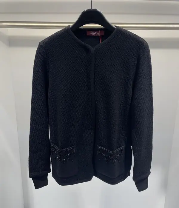 Max Mara Long-sleeved Casual Jacket With Embellished Pockets
