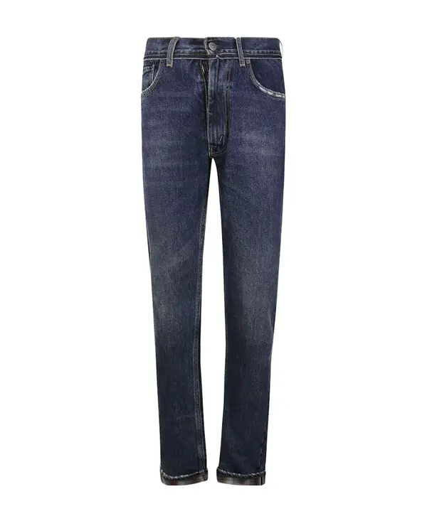 MAISON MARGIELA Pendleton Straight-leg Frayed Jeans - Black
