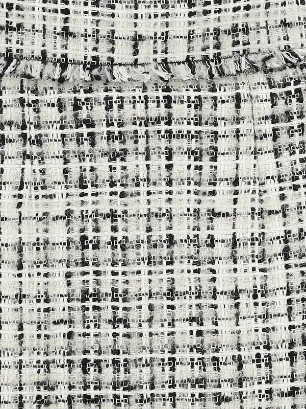 Dolce & Gabbana Tweed Straight-fit Skirt With Frayed Hem