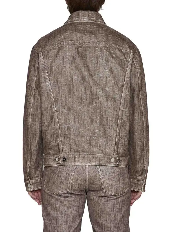 Fendi Ff Monogram Denim Jacket