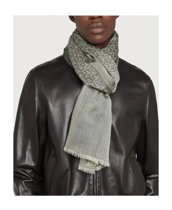 FERRAGAMO Logo Scarf - Gray