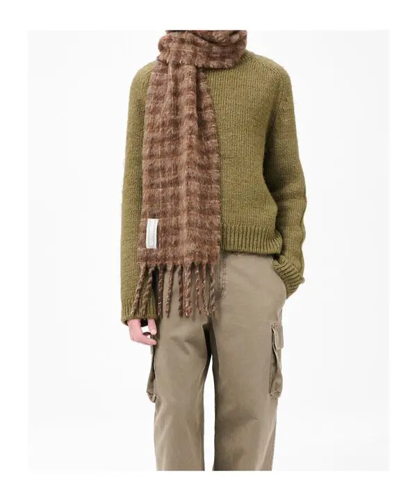 Our Legacy Estate Checked Fringed Scarf - Brown