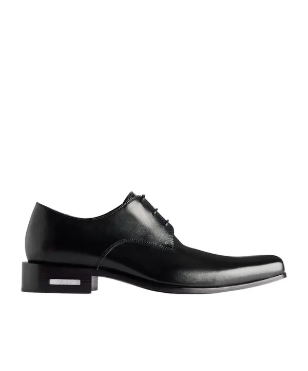 Balenciaga Concorde Derby Shiny Calfskin Leather Shoes