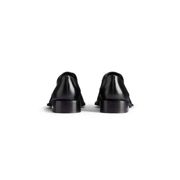 Balenciaga Concorde Derby Shiny Calfskin Leather Shoes
