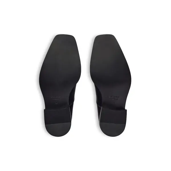 Balenciaga Concorde Derby Shiny Calfskin Leather Shoes
