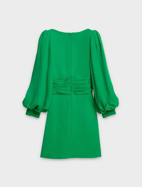 Celine V-neck Long-sleeved Dress - Green