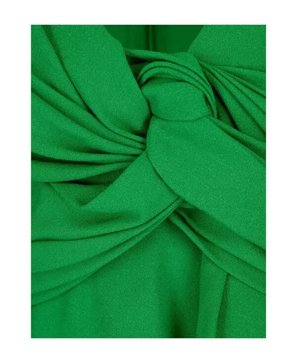 Celine V-neck Long-sleeved Dress - Green