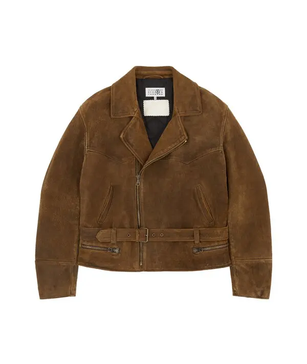 MAISON MARGIELA Biker Jacket - Brown
