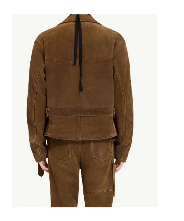 MAISON MARGIELA Asymmetrical Biker Jacket - Brown