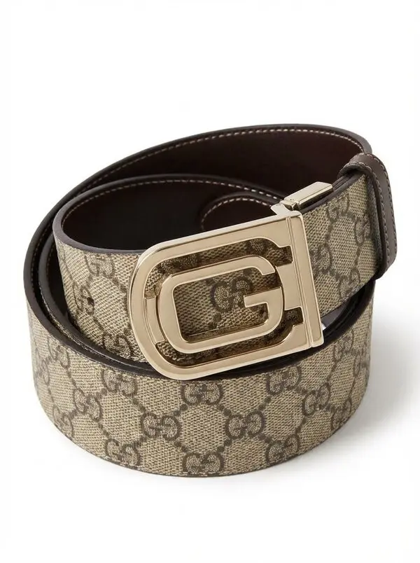 Gucci Classical Printed Double-sided Belt - Black