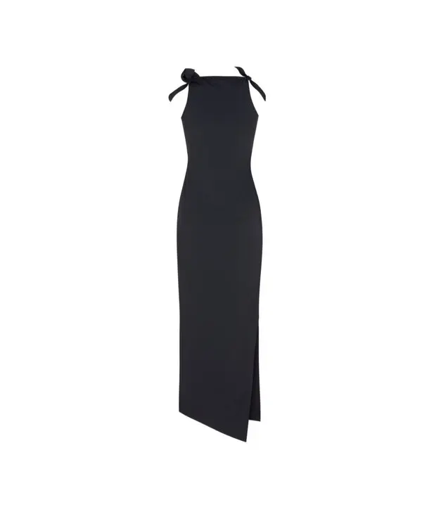 Coperni Sleeveless Floral Maxi Dress With Side Slit