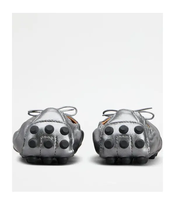 TOD'S Metallic Leather Ballet Flats
