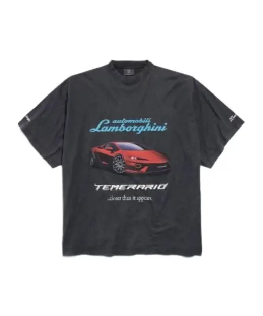 Balenciaga X Automobili Lamborghini Oversized T-shirt - Black