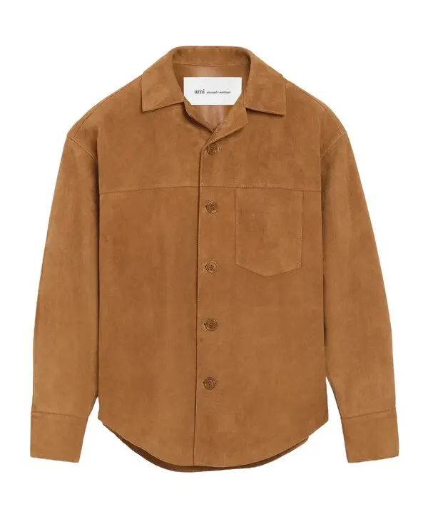AMI Paris Buttoned Overshirt - Brown