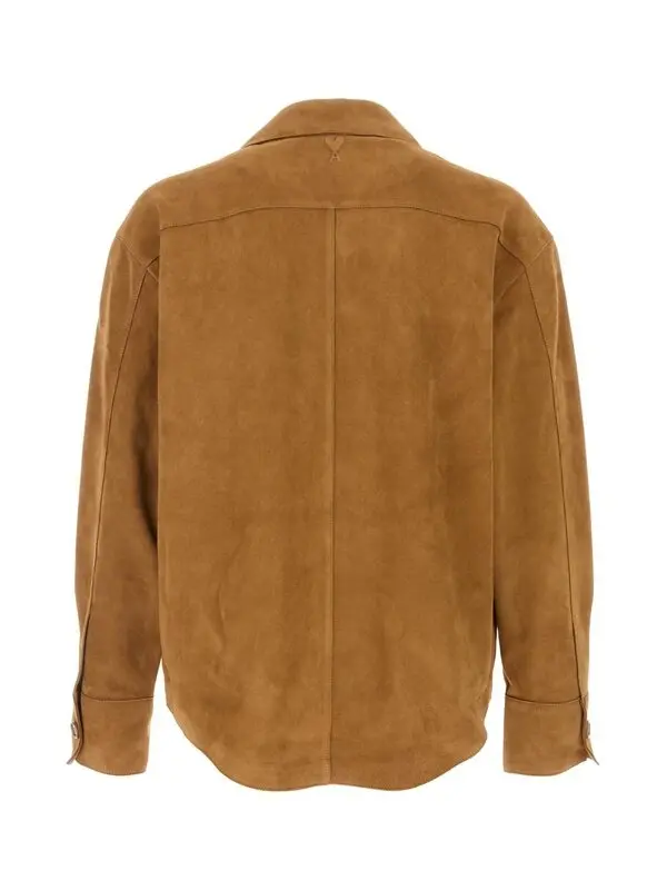 AMI Paris Buttoned Overshirt - Brown