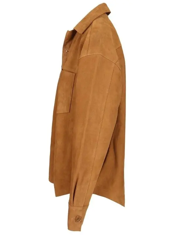 AMI Paris Buttoned Overshirt - Brown