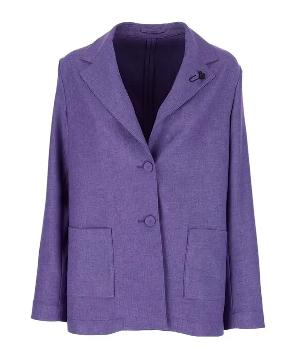 LARDINI Patch Pocket Blazer - Lavender