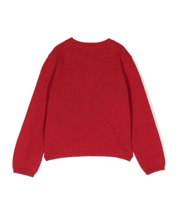 IL GUFO Round Neck Virgin Wool Cardigan