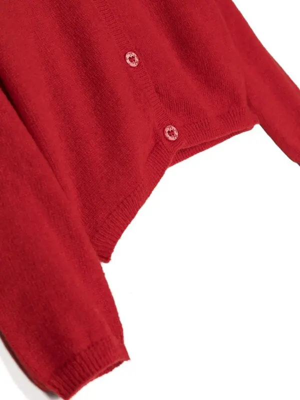 IL GUFO Round Neck Virgin Wool Cardigan