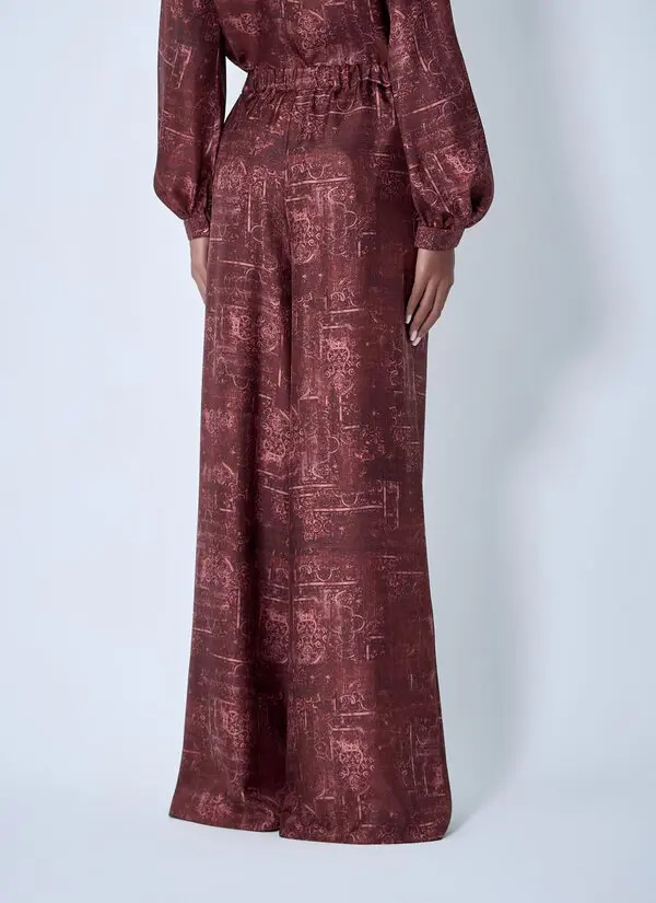 Max Mara Printed Wide-leg Trousers