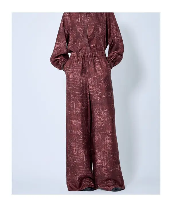 Max Mara Printed Wide-leg Trousers