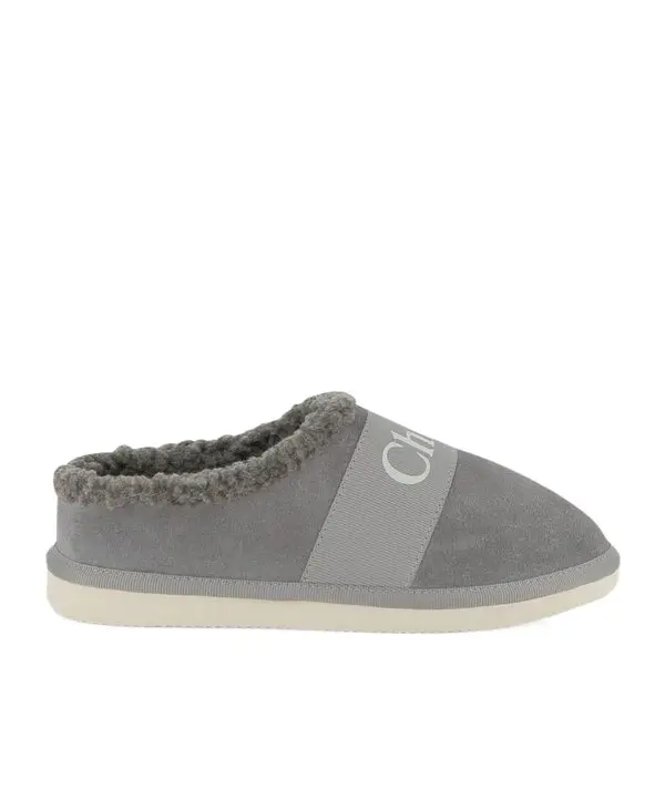 Chloé Logo Print Slippers