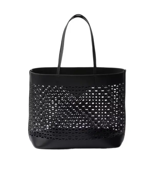 Prada Perforated Leather Tote Bag