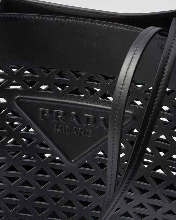 Prada Perforated Leather Tote Bag