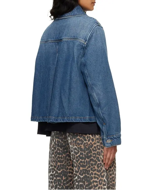 GANNI Pocket Detailed Denim Trucker Jacket
