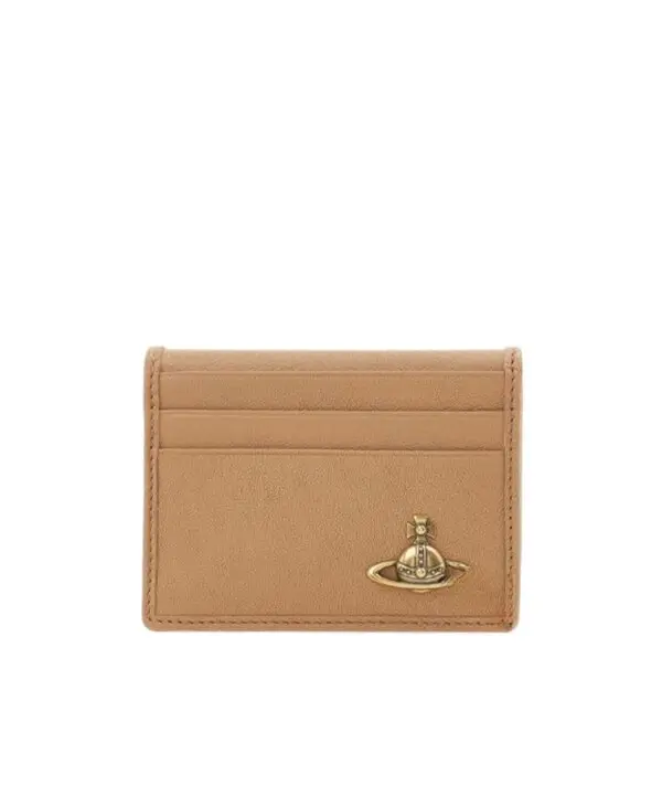 VIVIENNE WESTWOOD Logo Card Holder - Camel