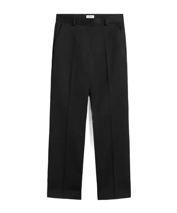 TOTEME Straight Fit Tailored Trousers - Black