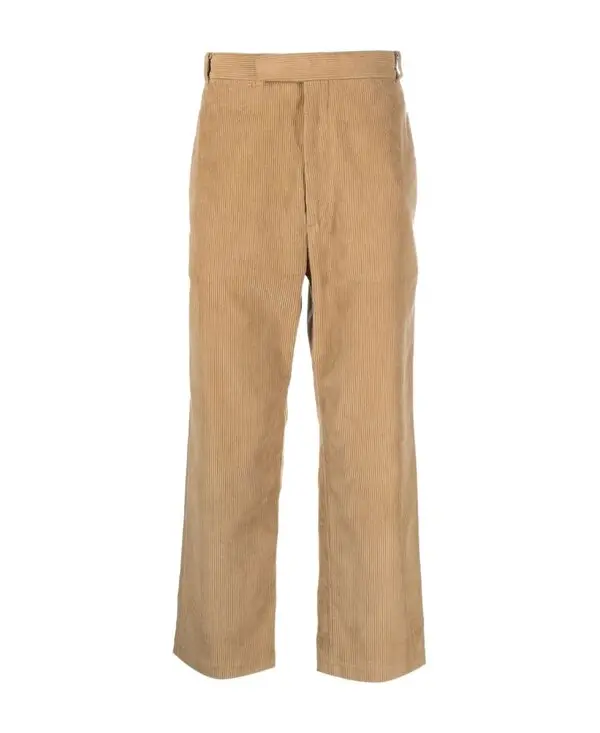 Thom Browne Corduroy Wide Leg Trousers - Khaki