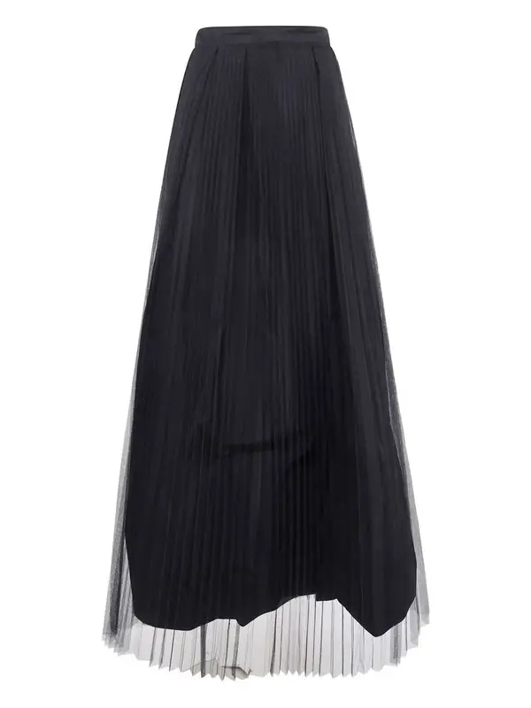 TWINSET Pleated Tulle Maxi Skirt
