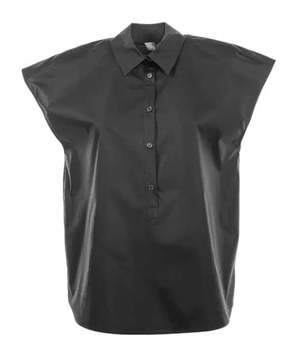 Woolrich Cap-sleeved Shirt With Lapel Collar