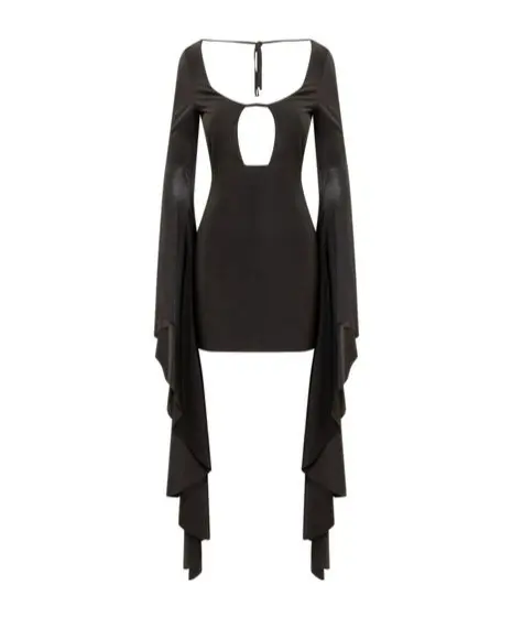 Giuseppe Di Morabito Cut Out Draped Sleeves Mini Dress