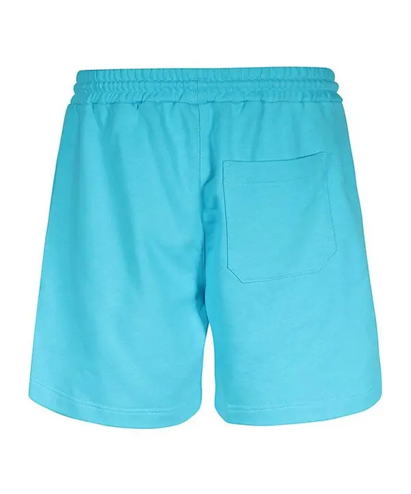 MSGM Logo Printed Drawstring Track Shorts - Blue