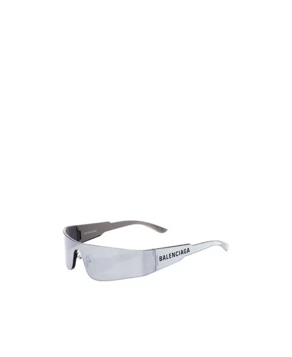 Balenciaga Logo Sports Sunglasses - Gray