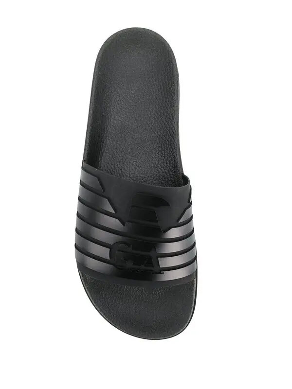 Emporio Armani Ribbed Logo Slides