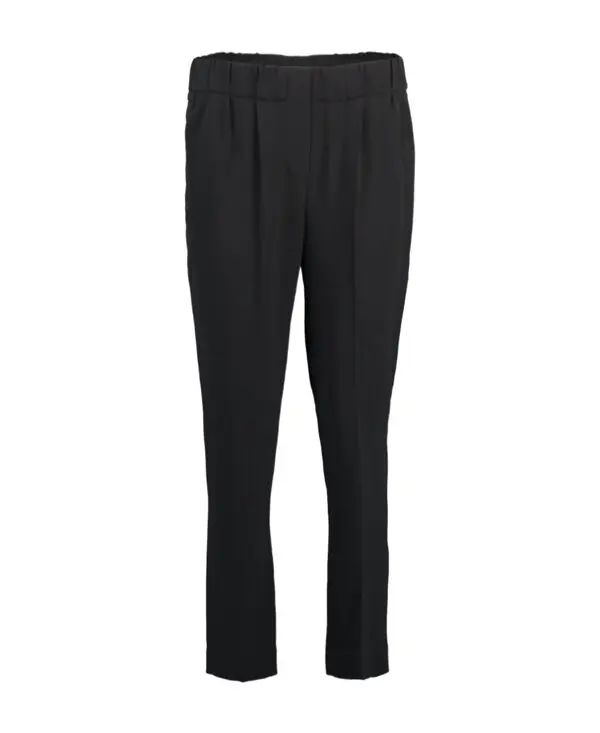 Brunello Cucinelli High-waist Cropped Trousers - Black