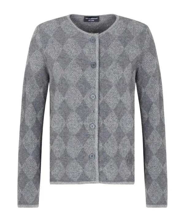 Emporio Armani Diamond-pattern Button Cardigan