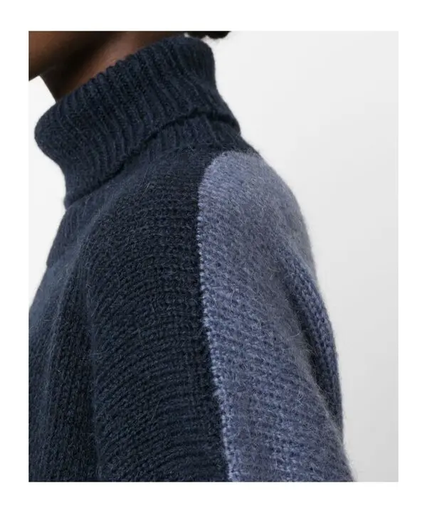 ALYSI Two-tone Roll-neck Jumper