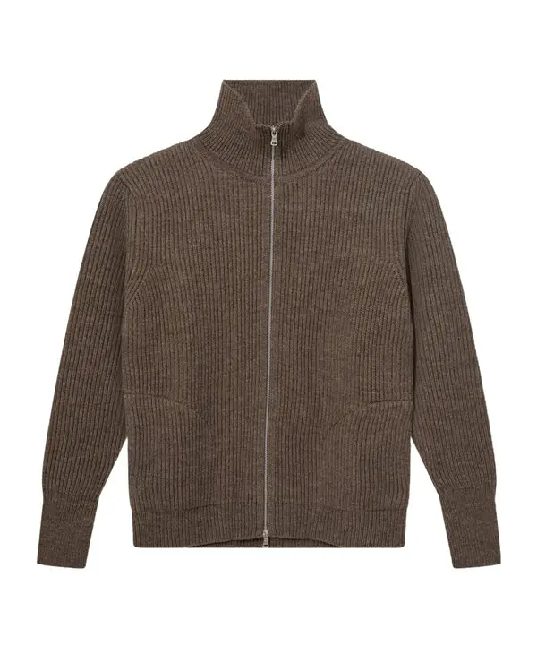 ANDERSEN-ANDERSEN Long Sleeve Zip-up Turtleneck Sweater