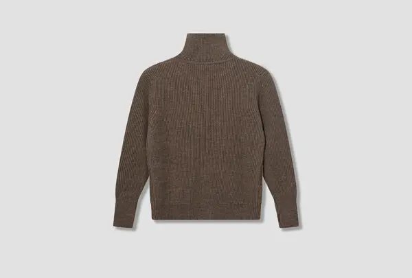 ANDERSEN-ANDERSEN Long Sleeve Zip-up Turtleneck Sweater