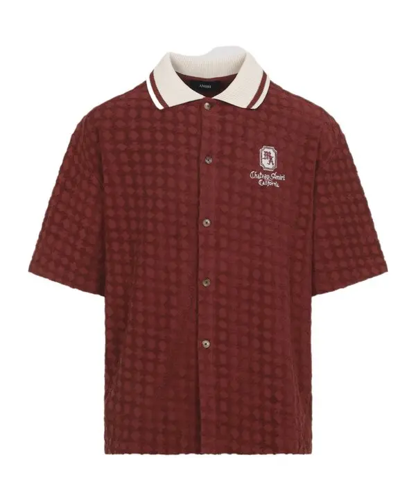 Amiri Logo Embroidered Button-up Shirt - Red