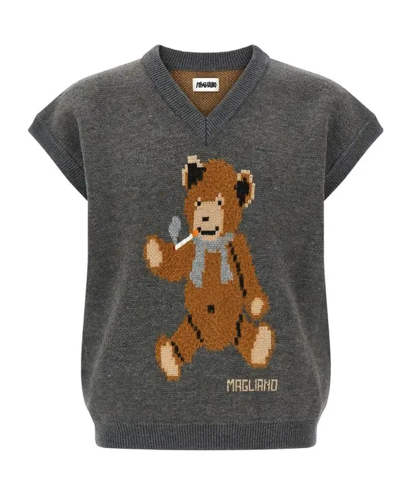 MAGLIANO Teddy Bear Knit Vest - Black